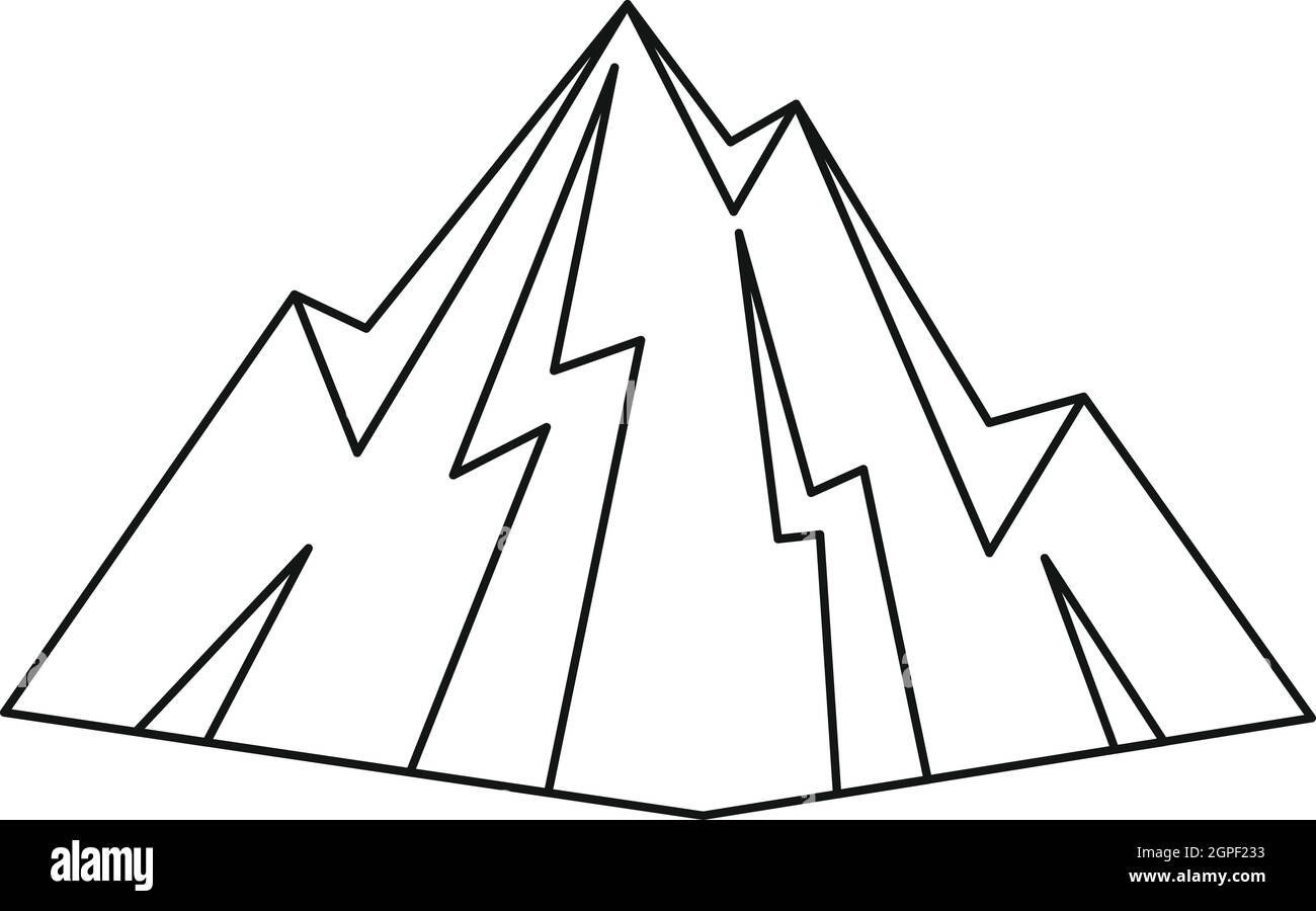 Rock icon, outline style Stock Vector Image & Art - Alamy