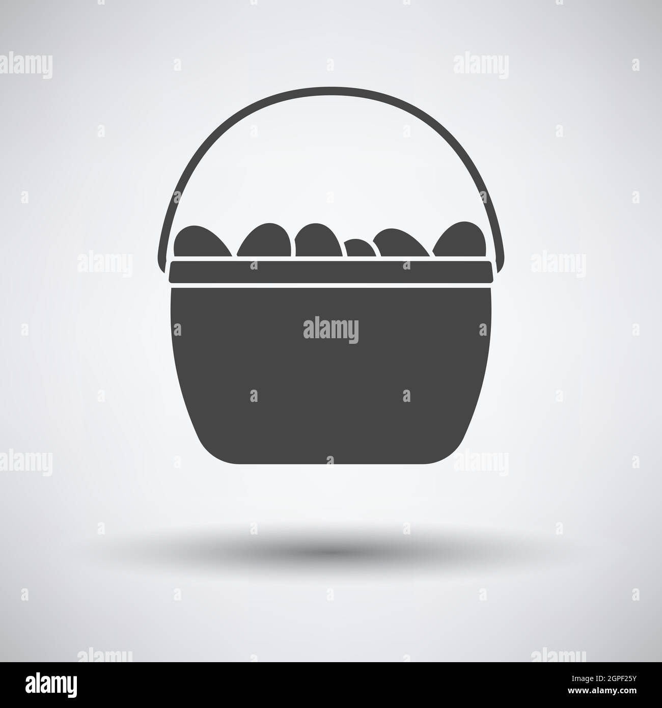 Easter Basket With Eggs Icon Stock Vector Image & Art - Alamy