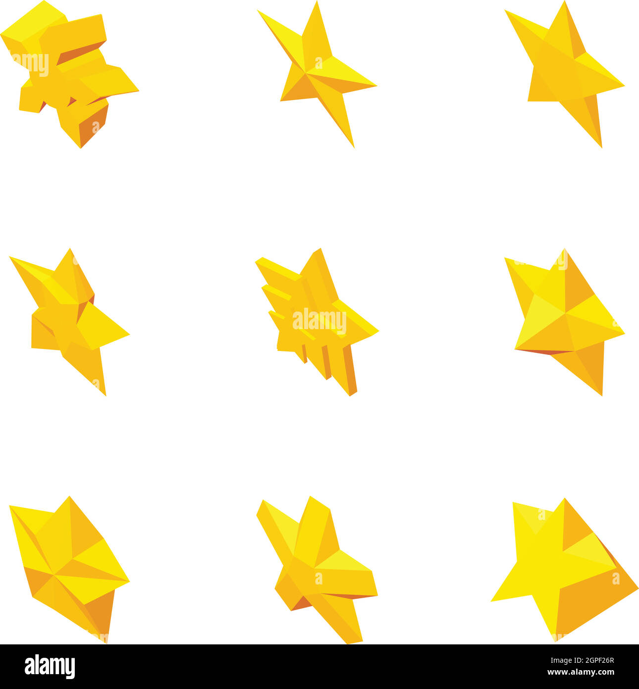 Figure star icons set Cut Out Stock Images & Pictures - Alamy