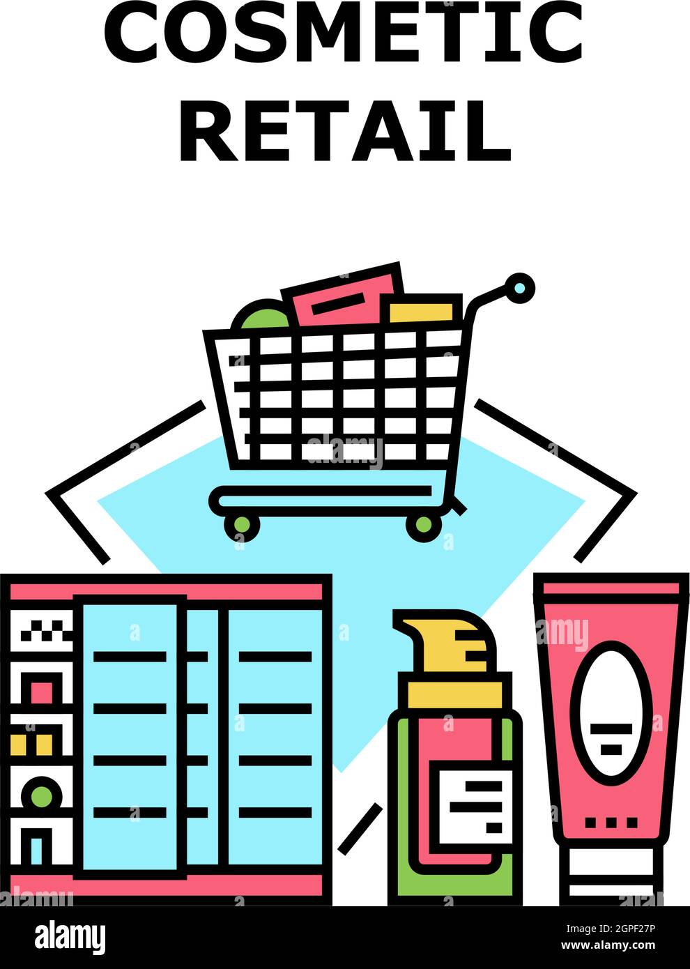 Cosmetic Retail Vector Concept Color Illustration Stock Vector Image ...