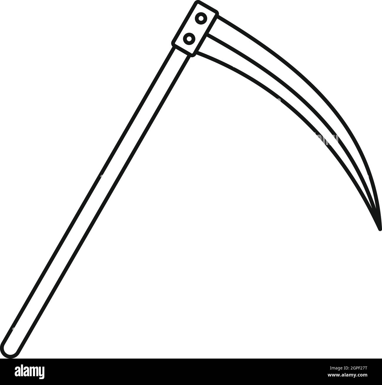 Scythe icon, outline style Stock Vector Image & Art - Alamy
