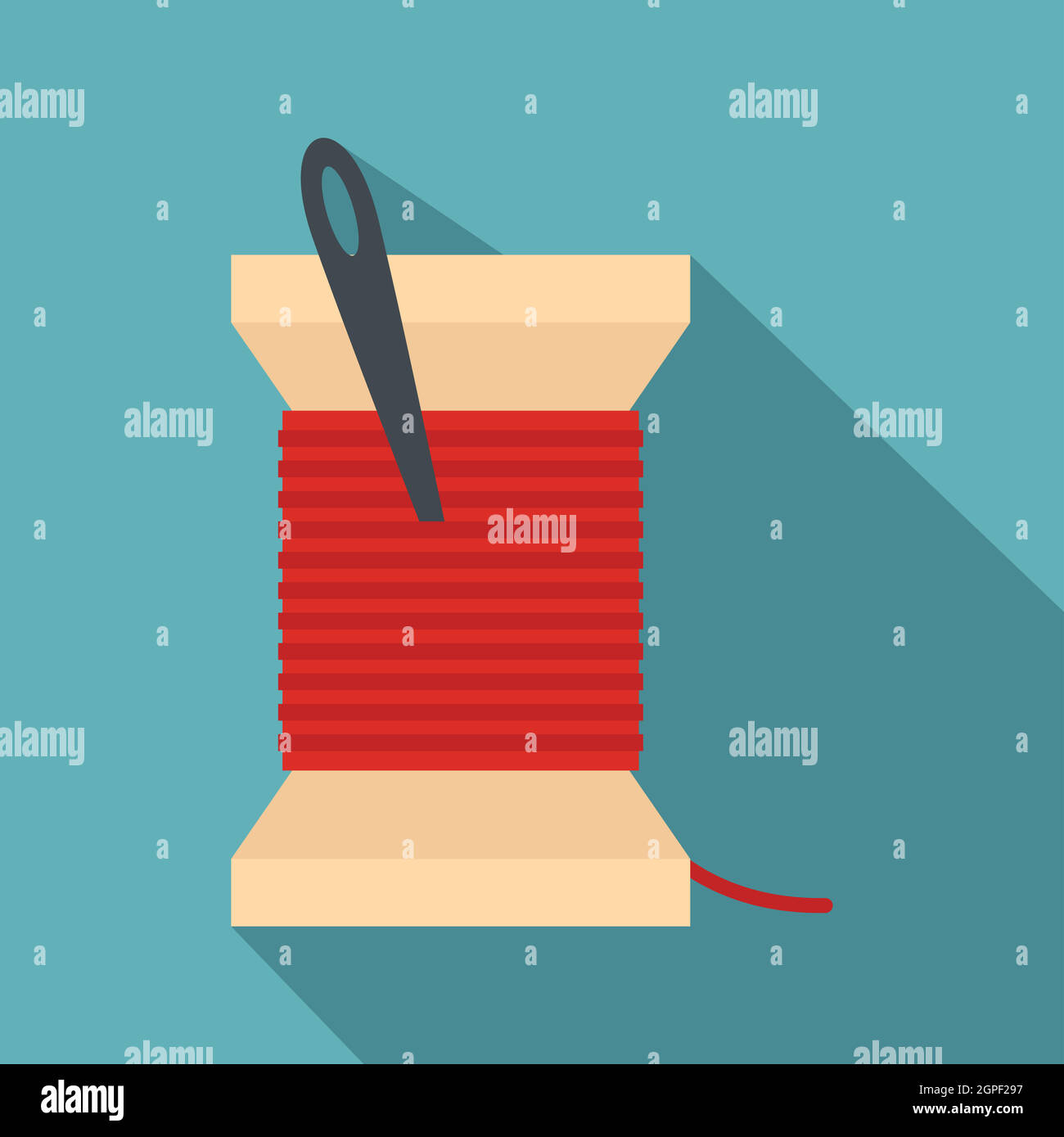 Needle and thread icon, flat style Stock Vector Image & Art - Alamy