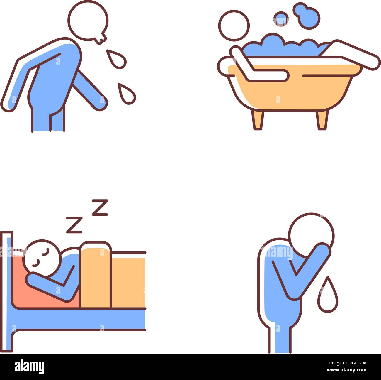 Human actions RGB color icons set Stock Vector Image & Art - Alamy