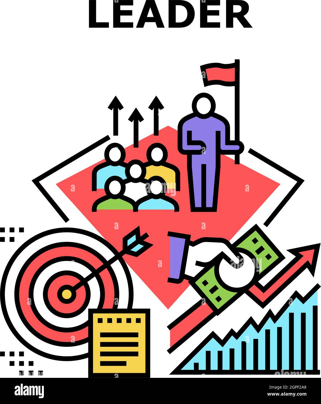 Financial Leader Vector Concept Color Illustration Stock Vector Image ...