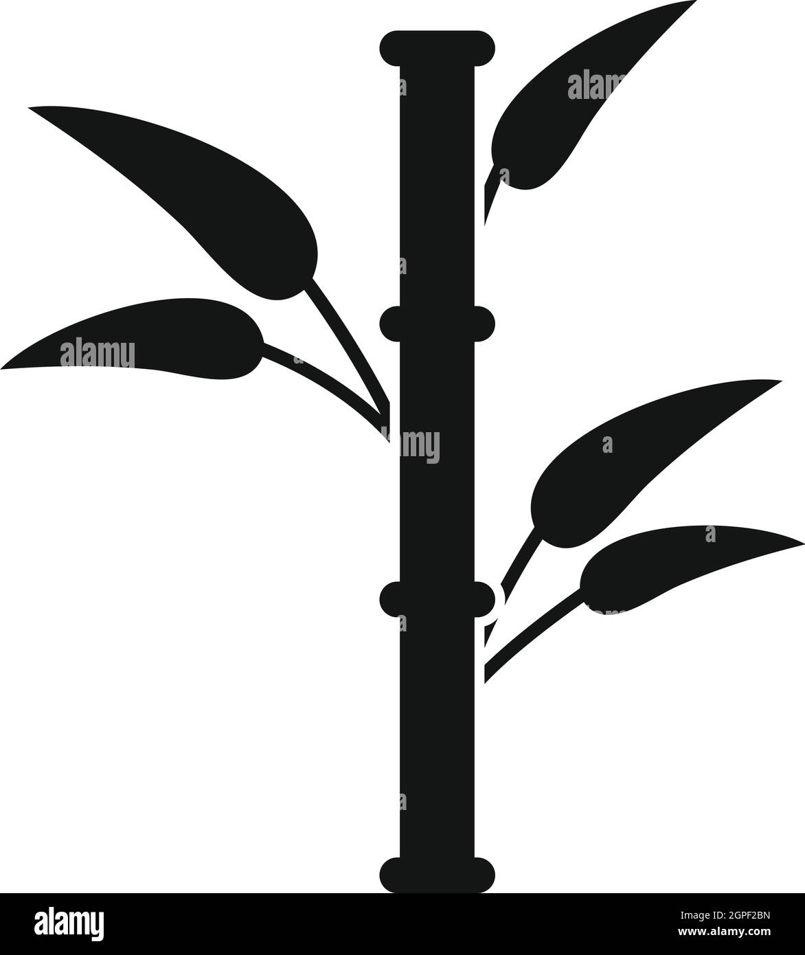 Bamboo icon, simple style Stock Vector Image & Art - Alamy