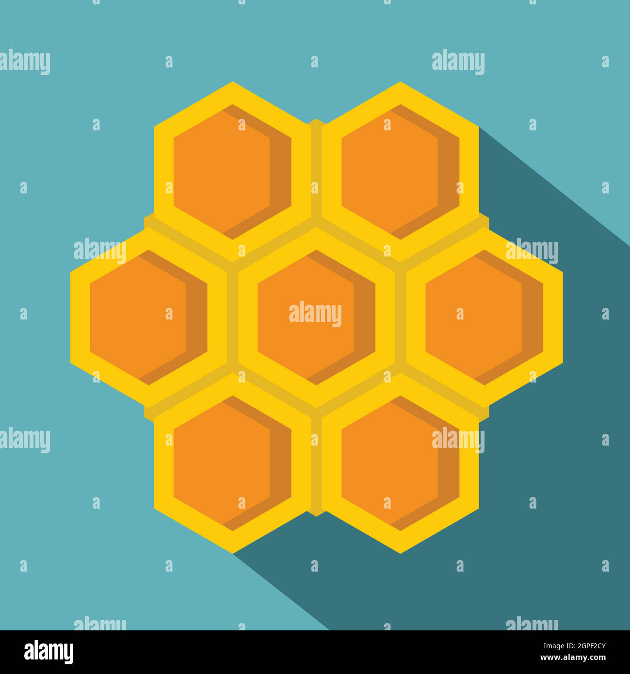 Little honeycomb icon, flat style Stock Vector Image & Art - Alamy