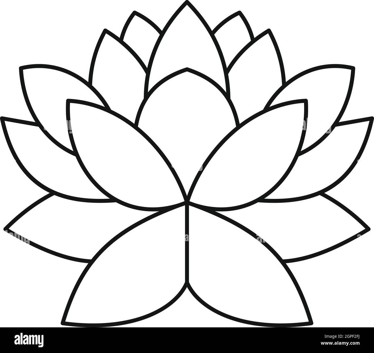 Lotus flower icon, outline style Stock Vector Image & Art - Alamy