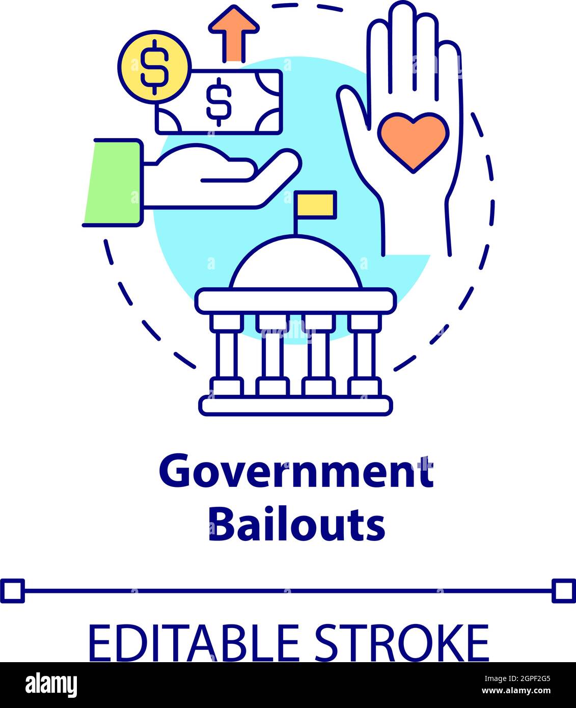 Government bailouts concept icon Stock Vector Image & Art - Alamy