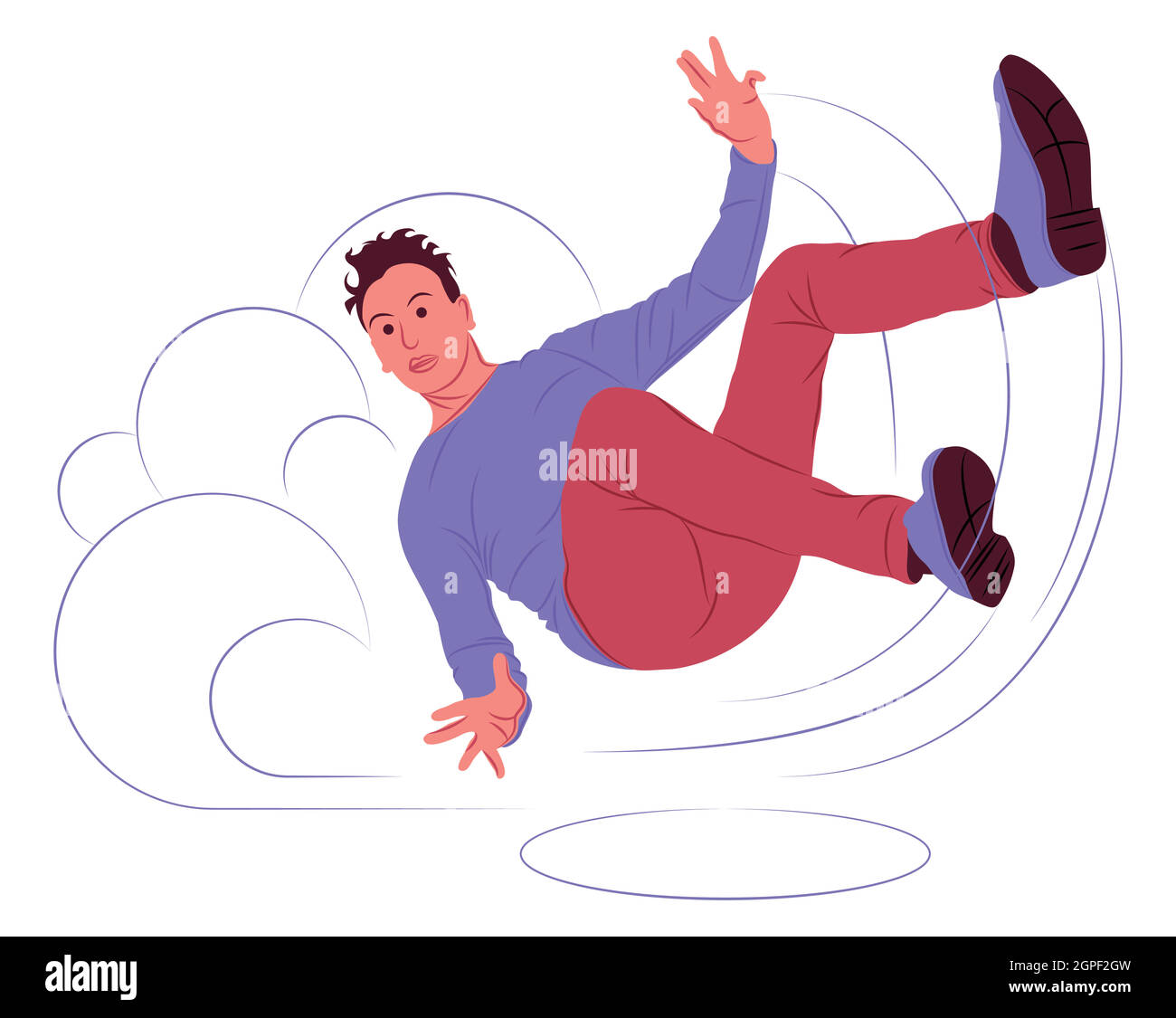 Shadow of sharp lines style falling man Stock Vector Image & Art - Alamy