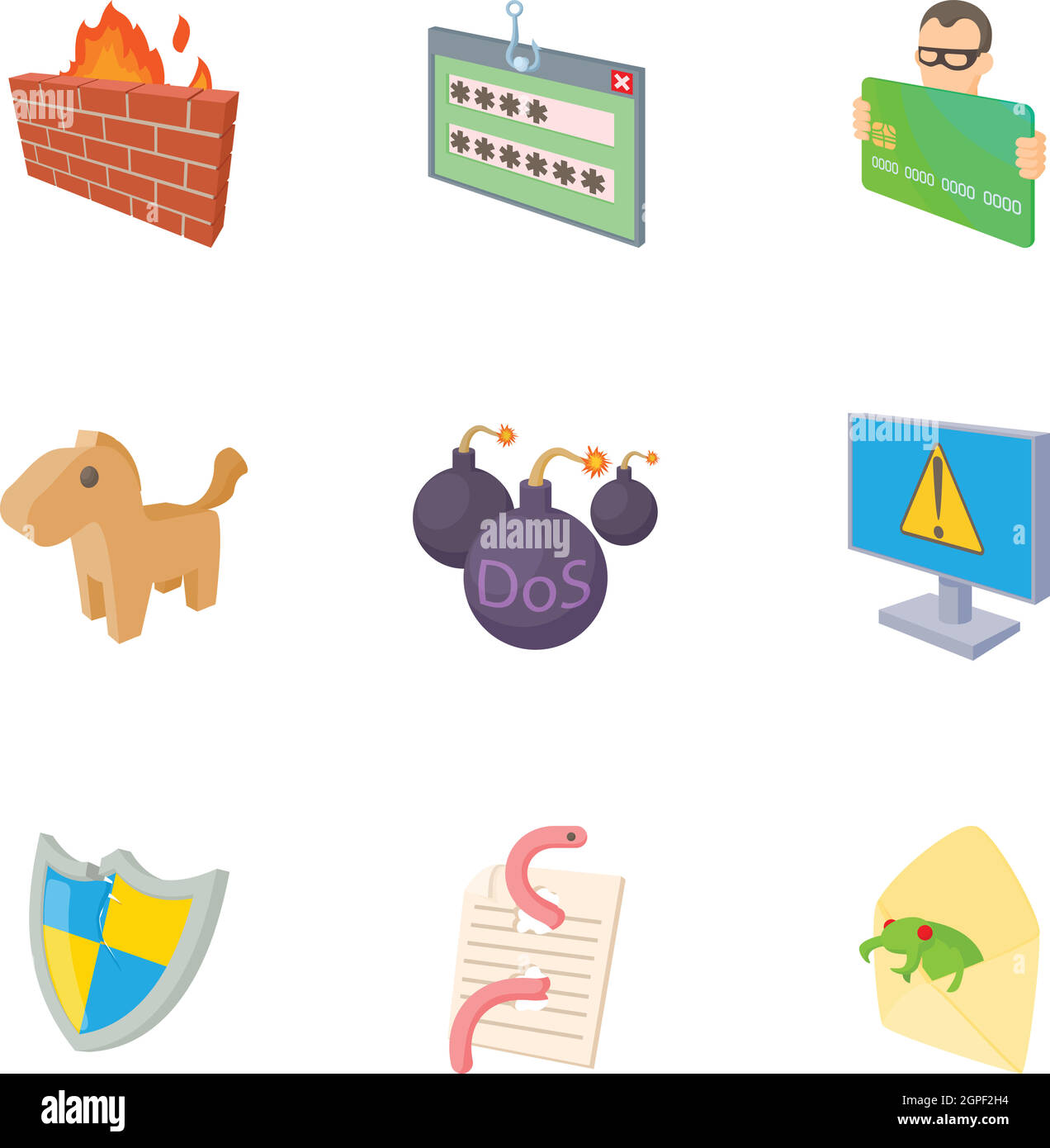 Viruses icons set, cartoon style Stock Vector Image & Art - Alamy