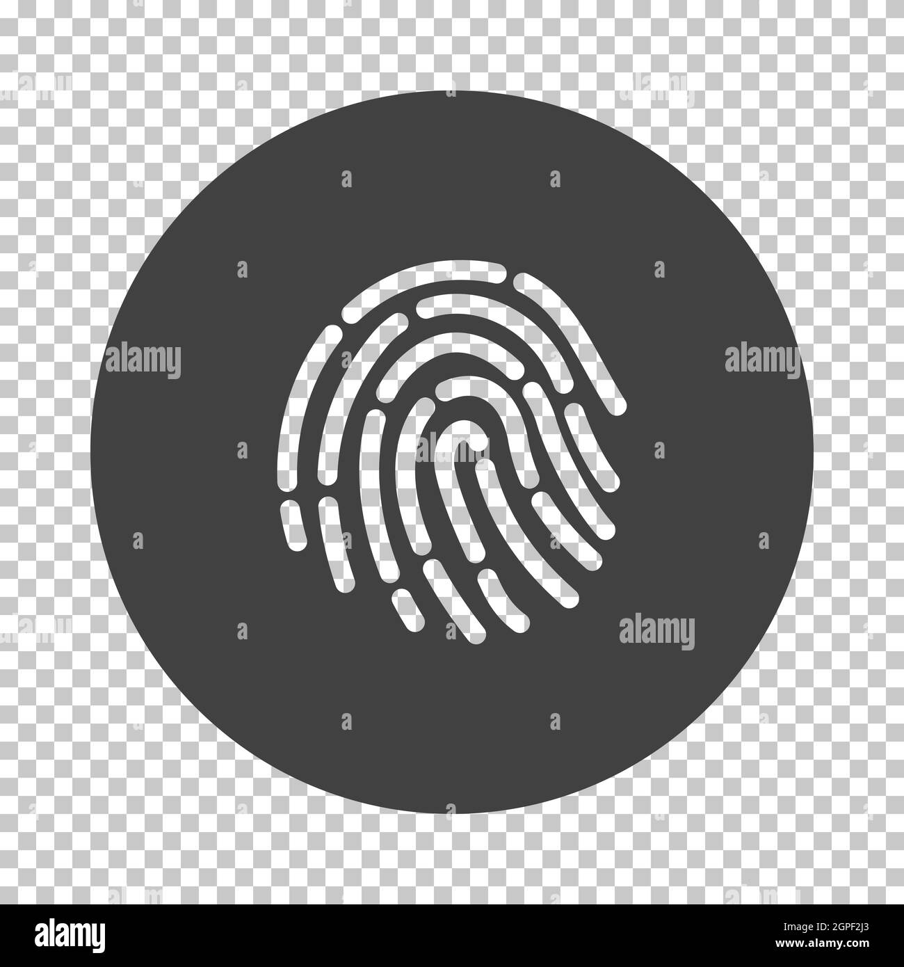 Fingerprint scan icon Black and White Stock Photos & Images - Alamy