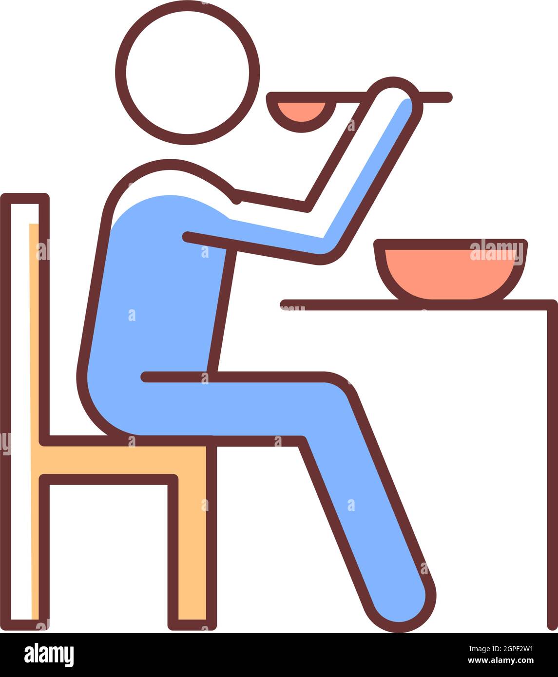 Breakfast rgb color icon Stock Vector Images - Alamy