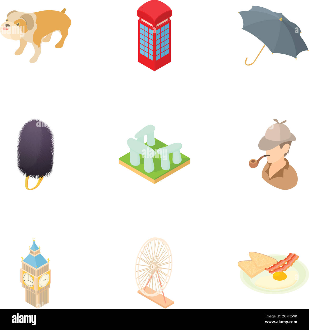 Country England icons set, cartoon style Stock Vector Image & Art - Alamy