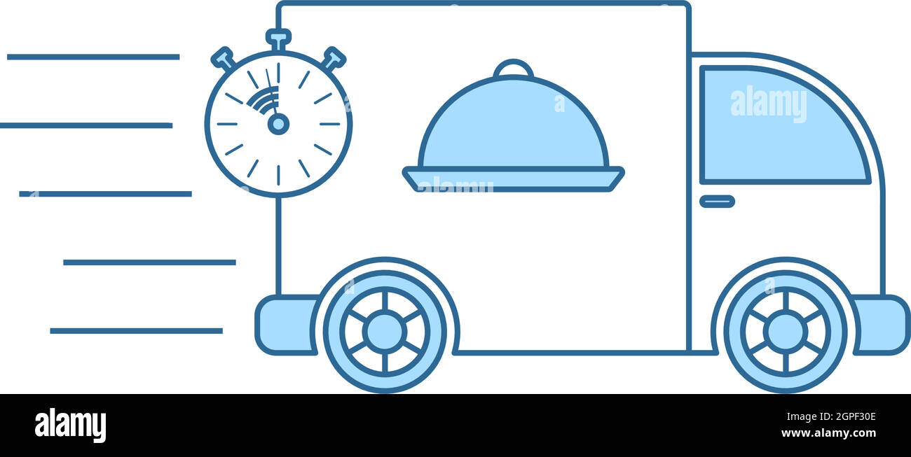 Fast Food Delivery Car Icon Stock Vector Image & Art - Alamy