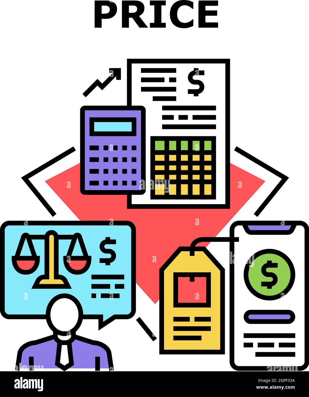 Price Goods Vector Concept Color Illustration Stock Vector Image & Art ...