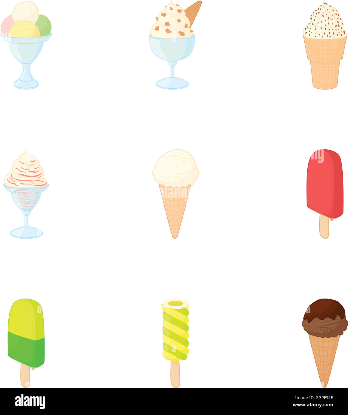 Cool treat icons set, cartoon style Stock Vector Image & Art - Alamy