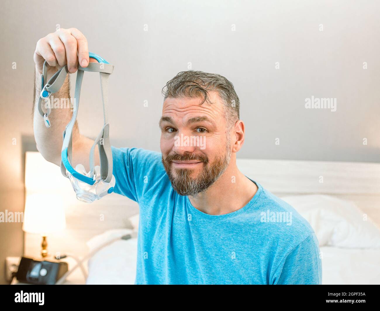 Man using cpap face hi-res stock photography and images - Alamy