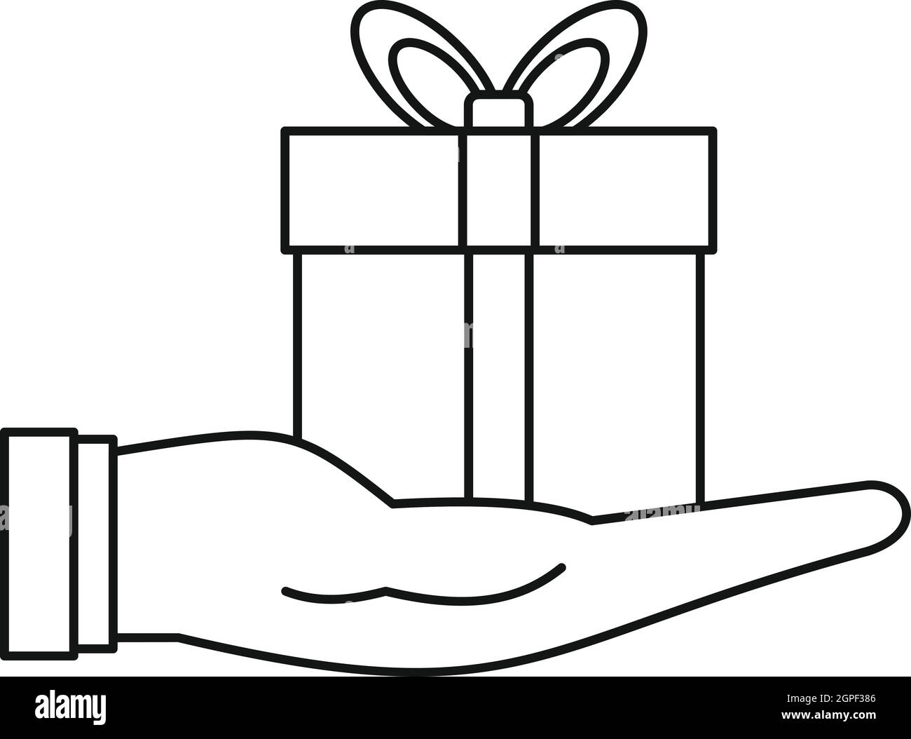 Small white gift box Stock Vector Images - Alamy