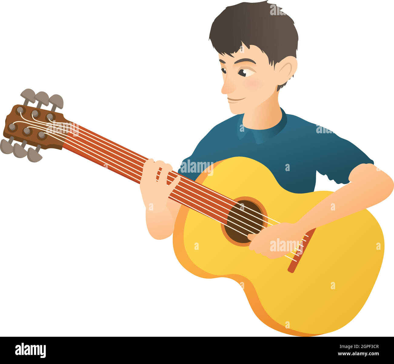 Man electric guitar on Stock Vector Images - Alamy
