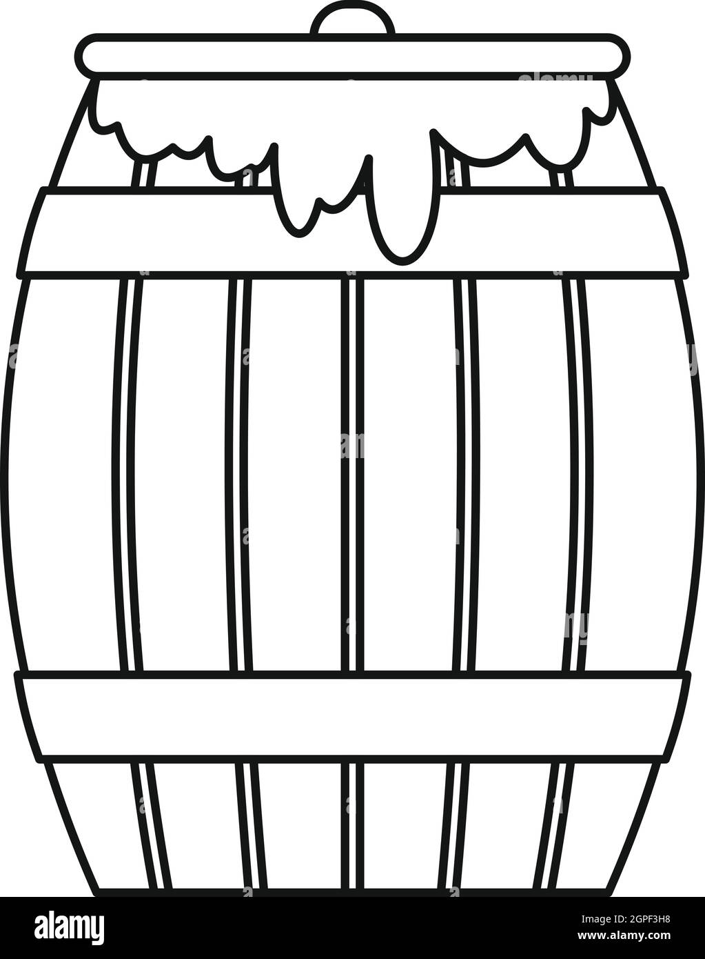 Honey keg icon, outline style Stock Vector Image & Art - Alamy
