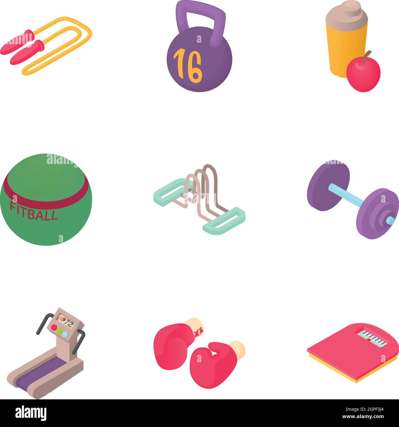 Active fitness icons set, cartoon style Stock Vector Image & Art - Alamy