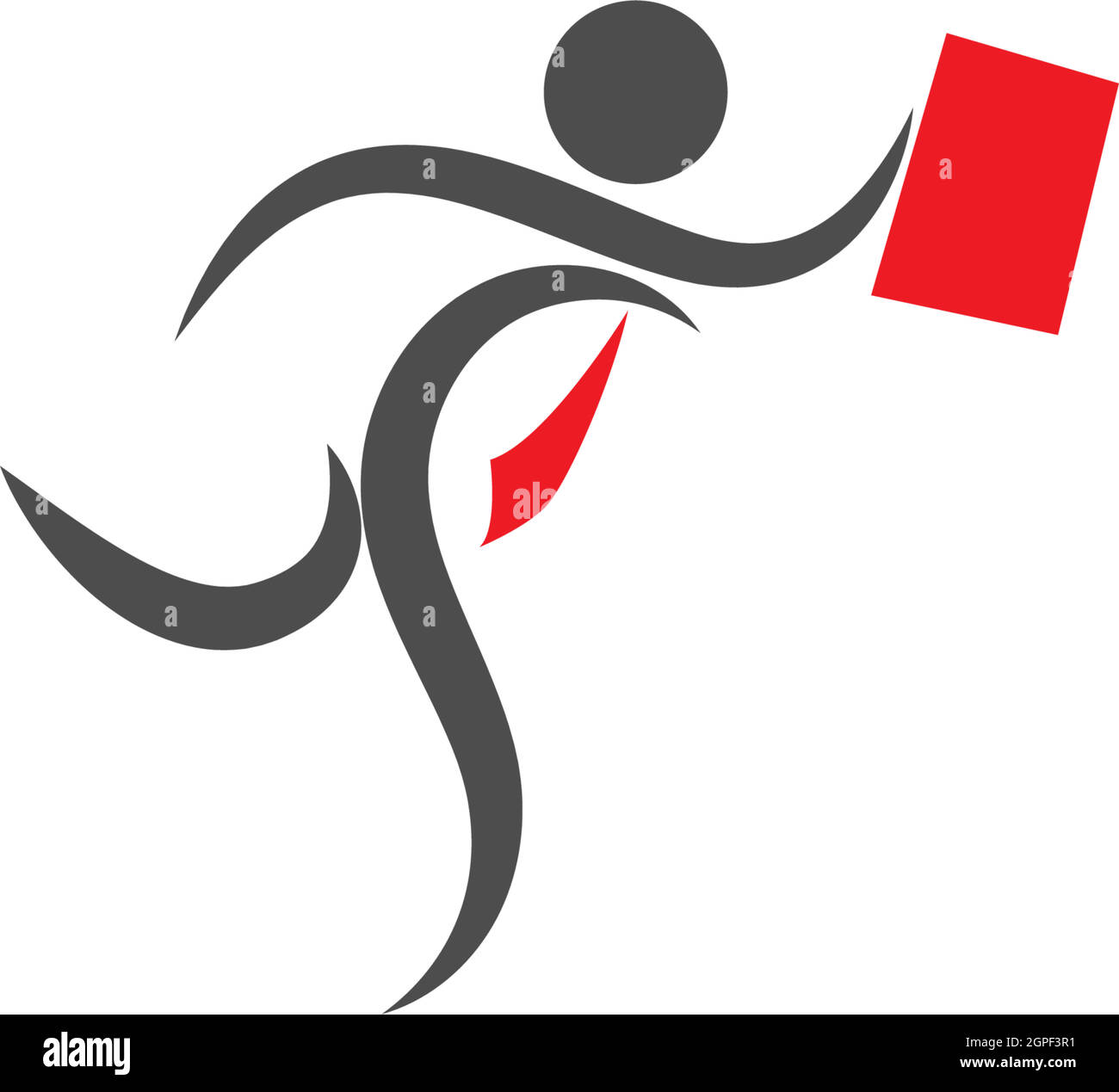 illustration of a businessman running reaching the star with briefcase ...