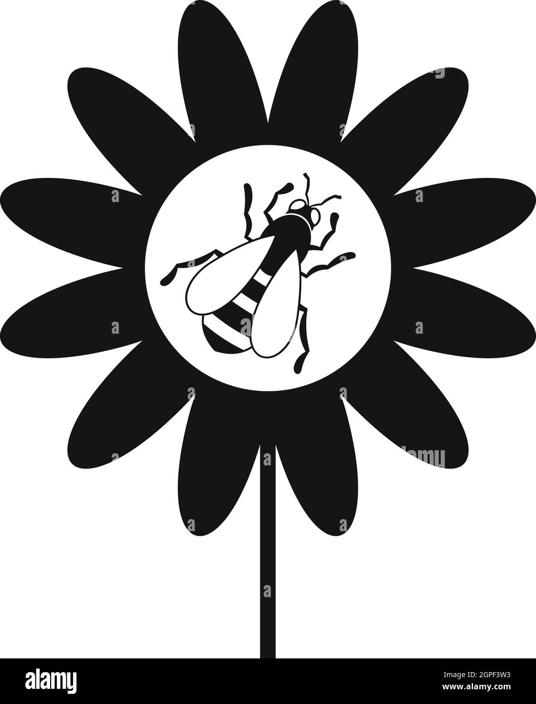 Flower honey bee Stock Vector Images - Alamy