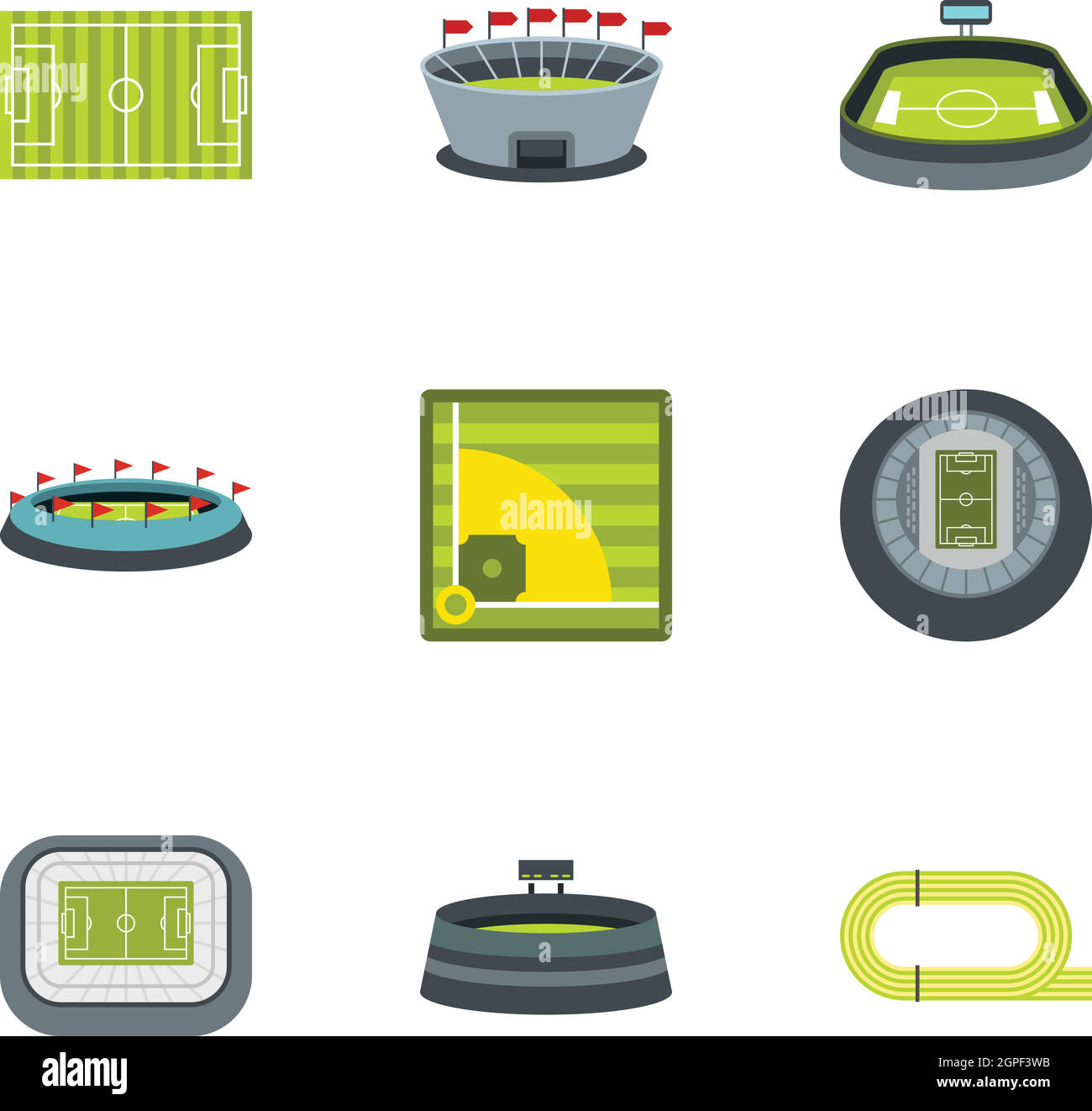 Championship icons set, flat style Stock Vector Image & Art - Alamy