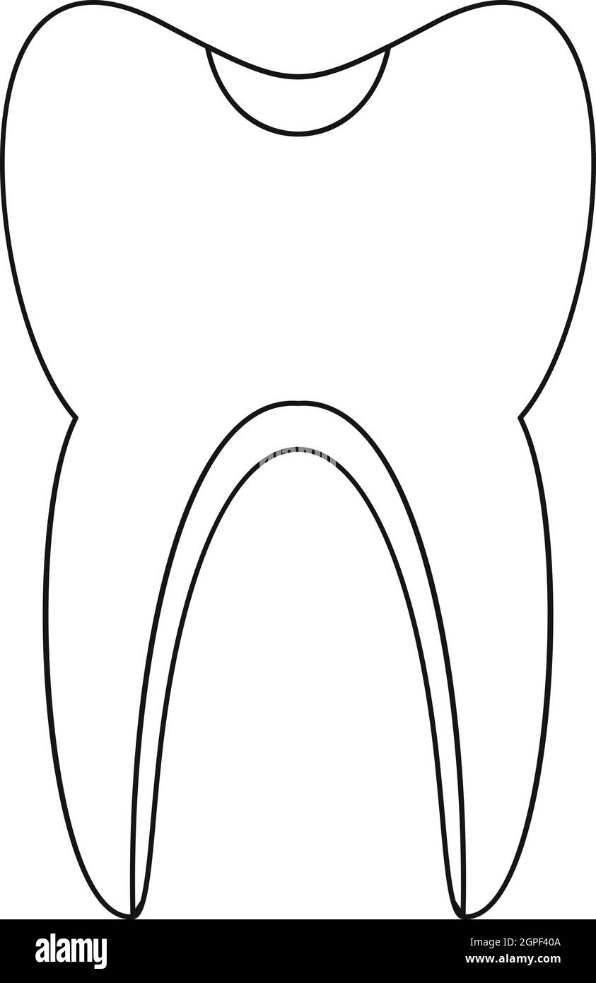 Tooth icon, outline style Stock Vector Image & Art - Alamy
