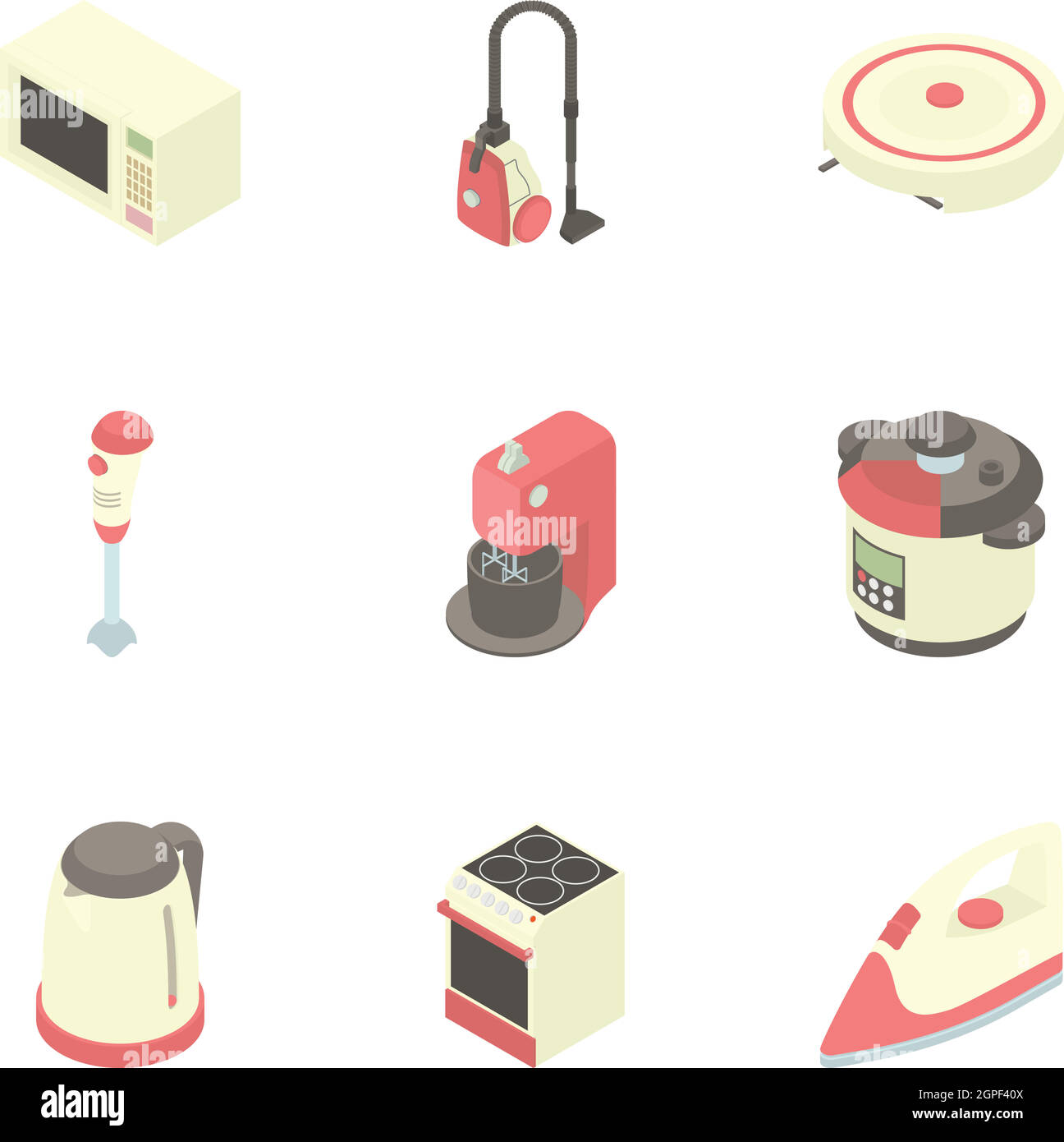 Kitchen electronic appliances icons set Stock Vector Image & Art - Alamy