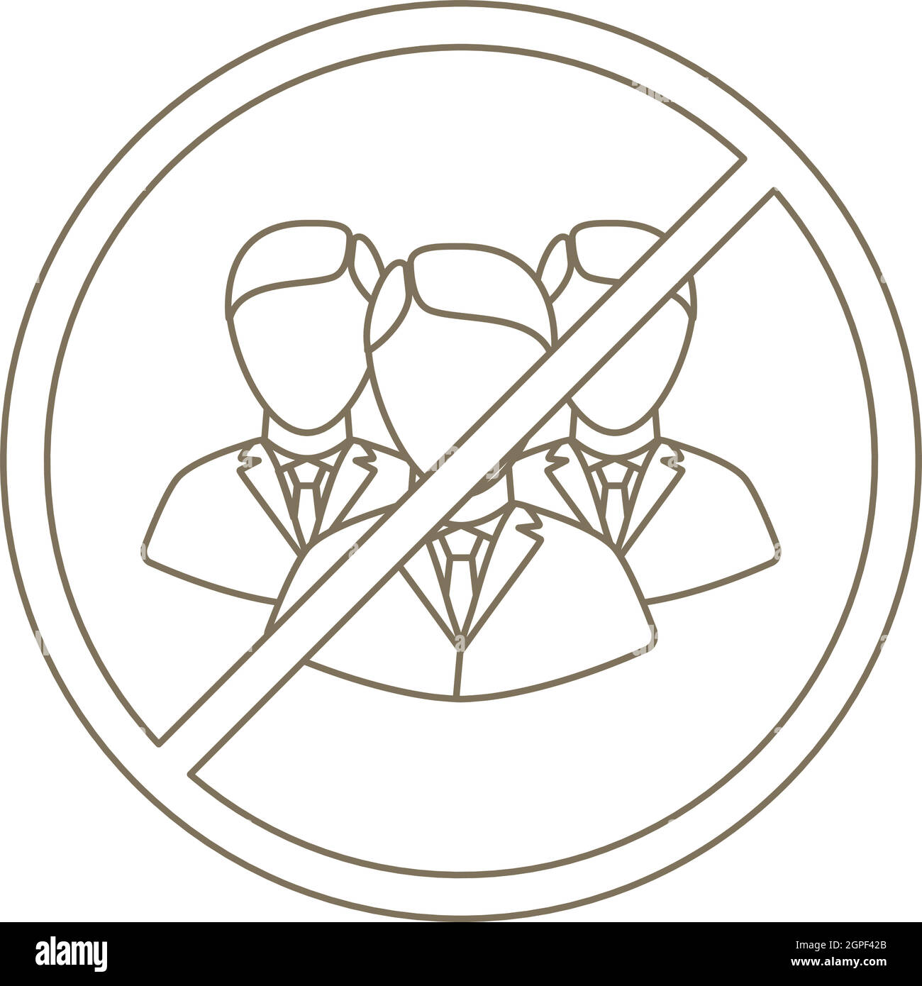 No Meeting Icon Stock Vector Image & Art - Alamy