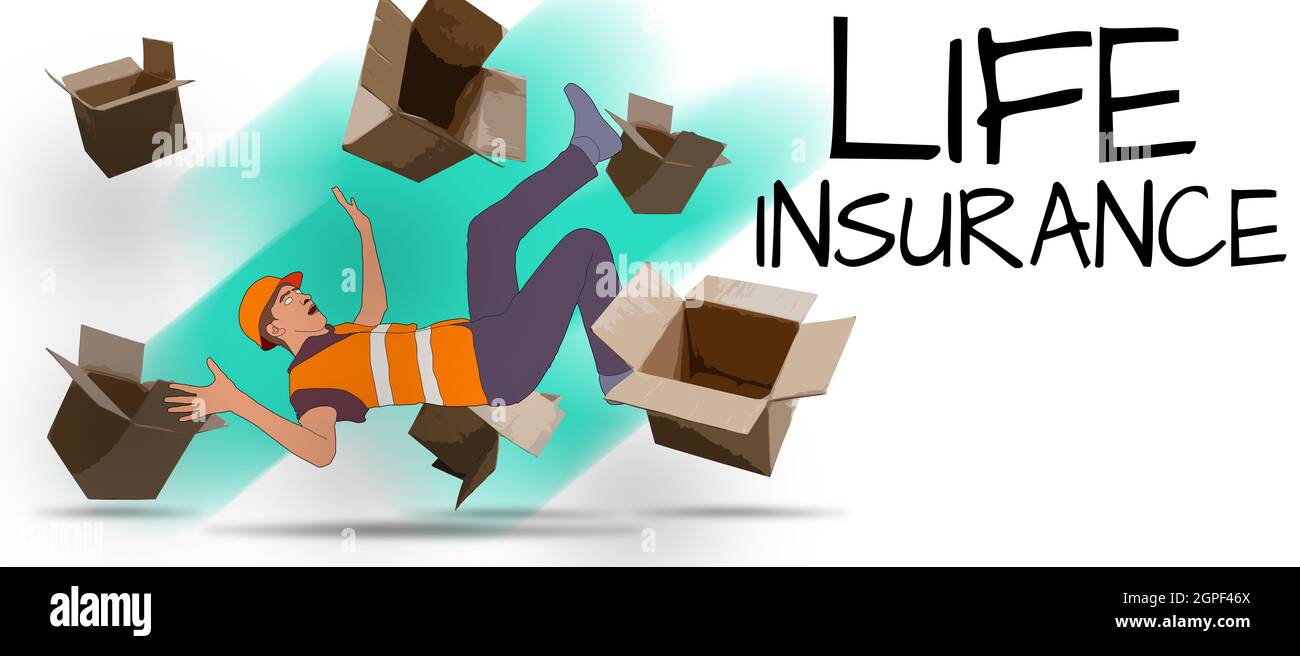 Injury at Work Insurance Colourful Illustration Stock Photo - Alamy