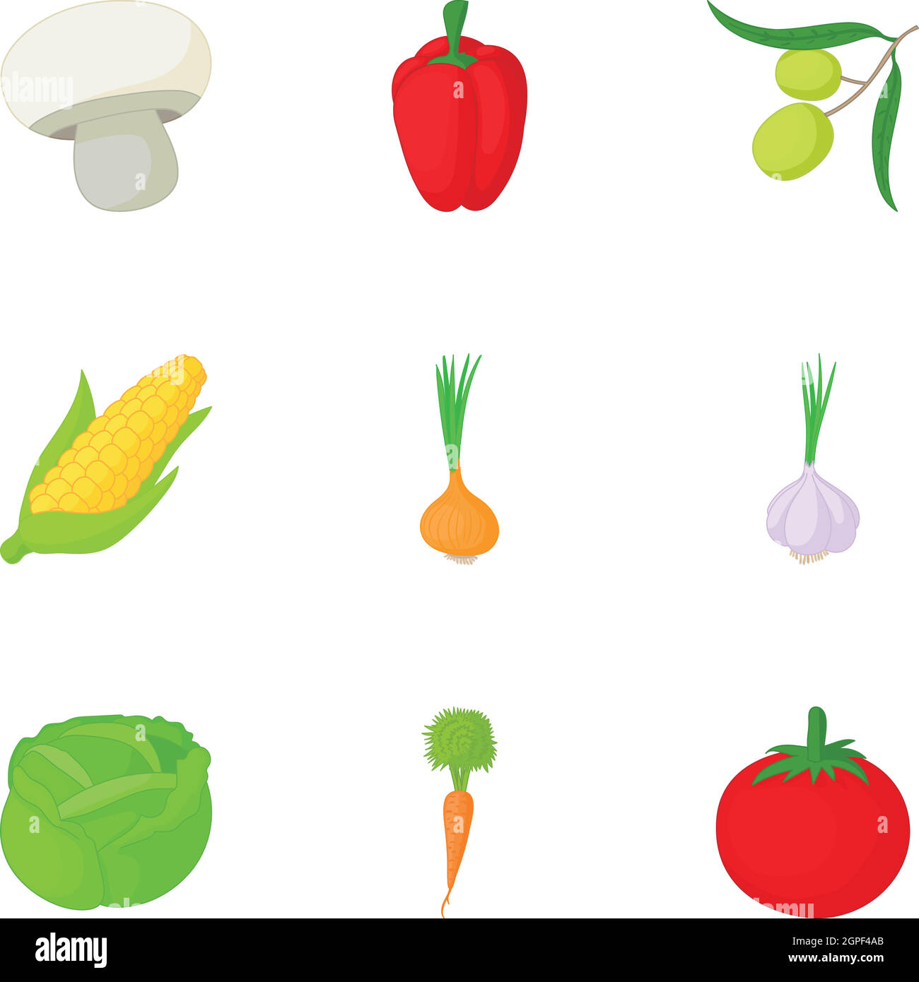 Farm fresh vegetables and salad Stock Vector Images - Alamy