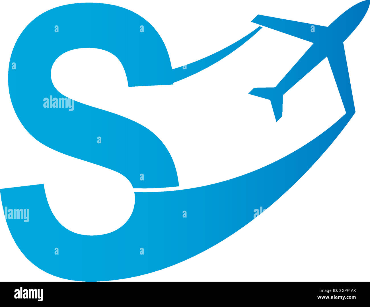 Letter S with plane logo icon design vector illustration Stock Vector ...