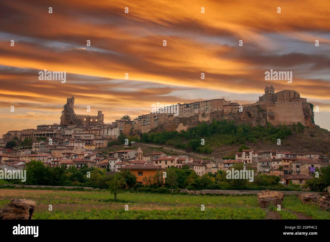 beautiful medieval municipality of Frias in the province of Burgos ...