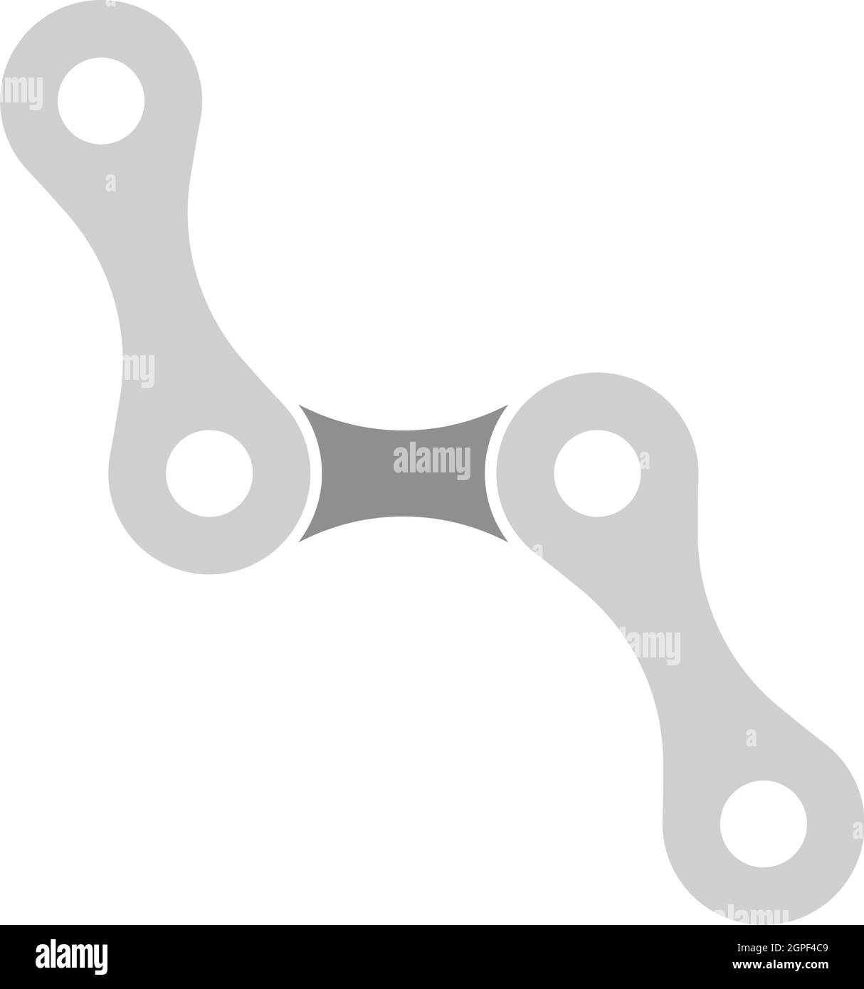 Chain link icon flat Black and White Stock Photos & Images - Alamy