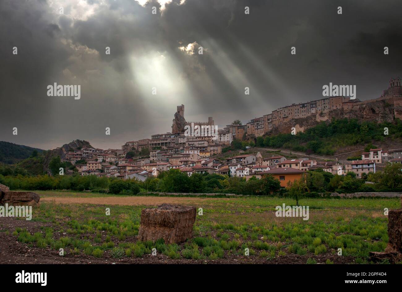 beautiful medieval municipality of Frias in the province of Burgos ...