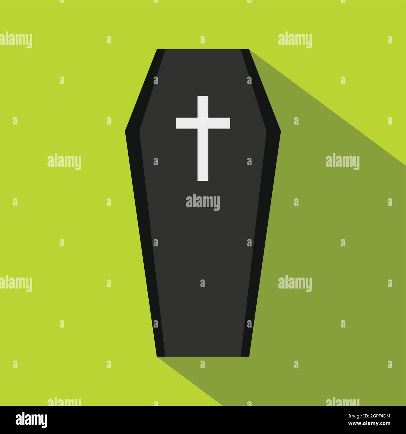 Coffin icon, flat style Stock Vector Image & Art - Alamy