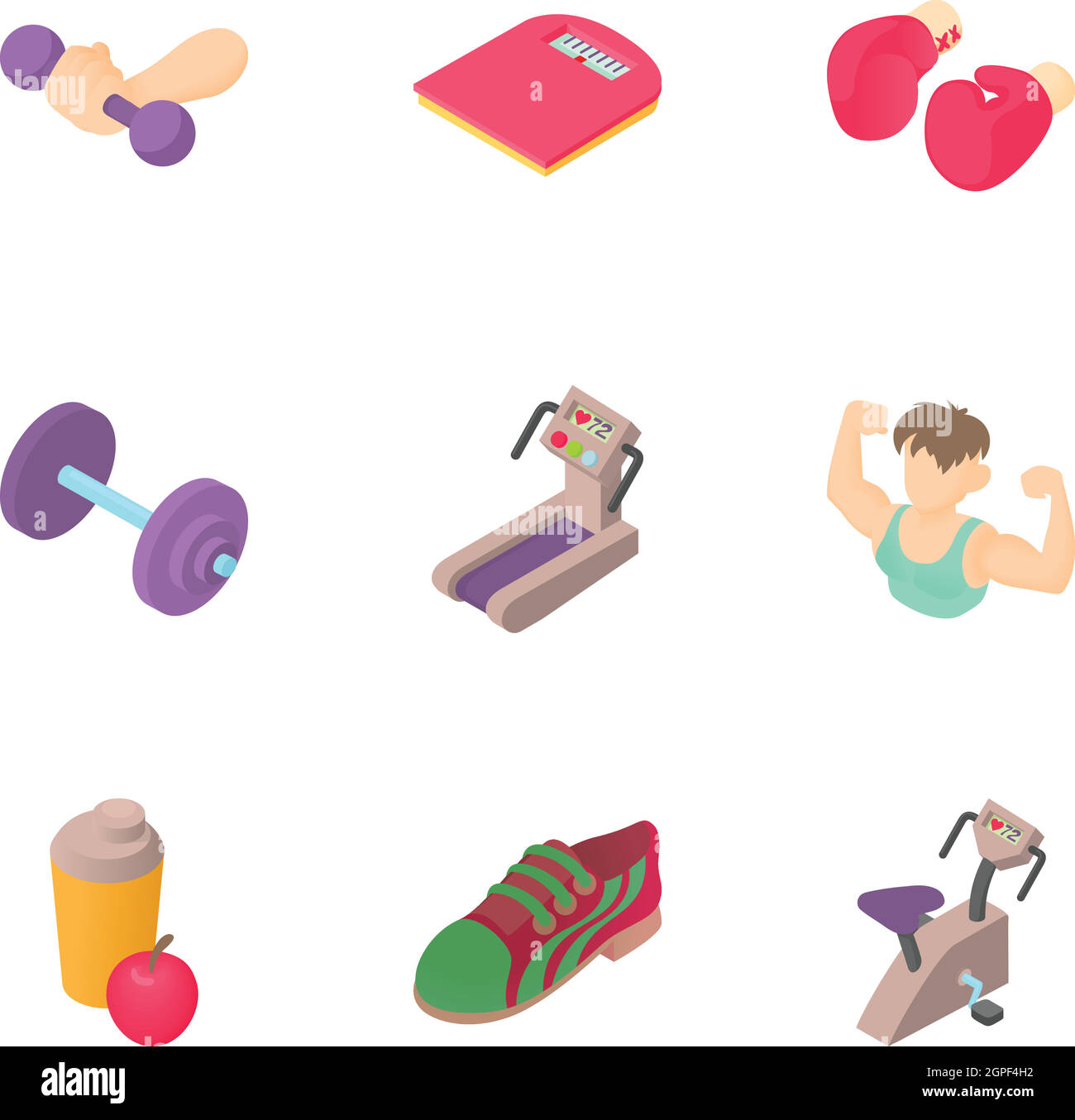 Sport icons set, cartoon style Stock Vector Image & Art - Alamy