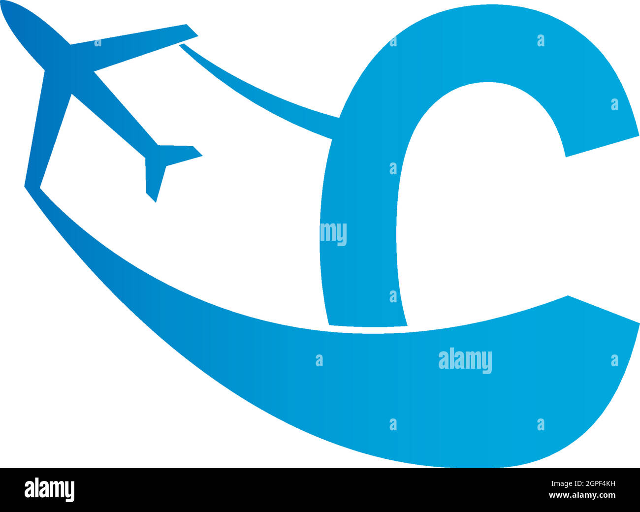 Letter C with plane logo icon design vector illustration Stock Vector ...