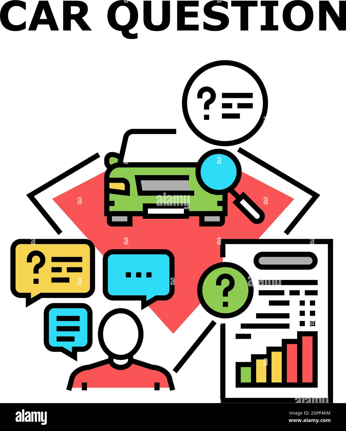 Car Question Vector Concept Color Illustration Stock Vector Image & Art ...