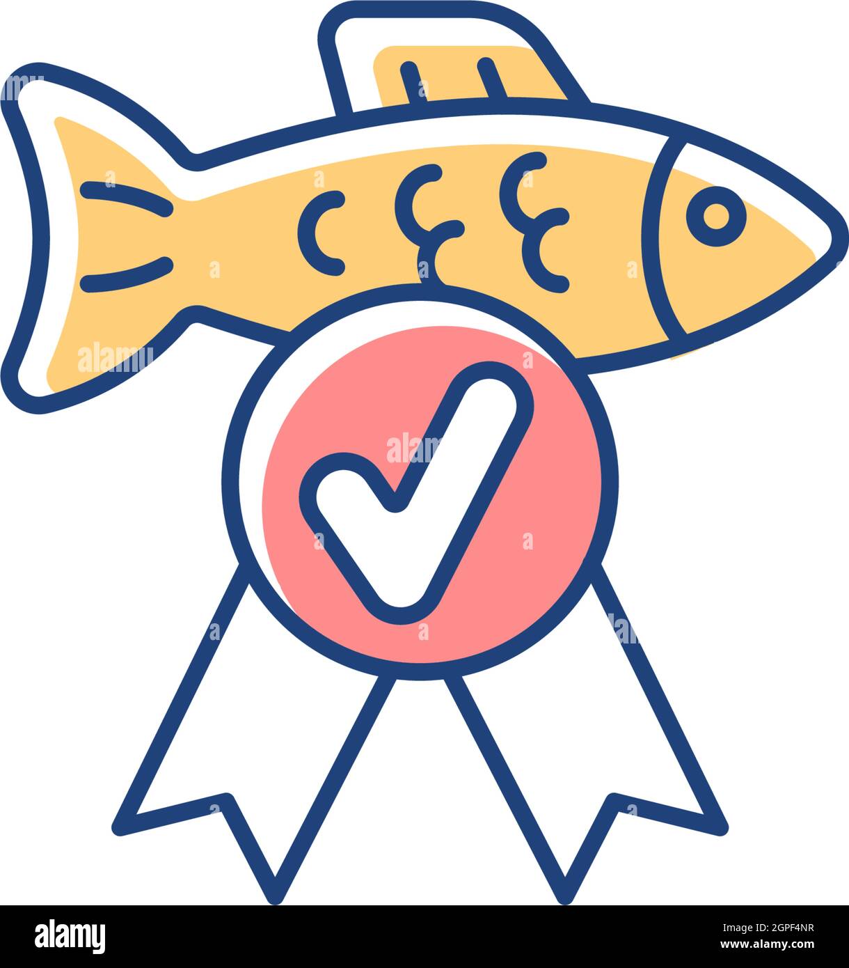 Fish quality control RGB color icon Stock Vector Image & Art - Alamy