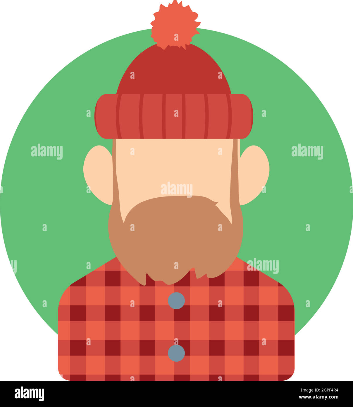 Lumberjack icon, flat style Stock Vector Image & Art - Alamy