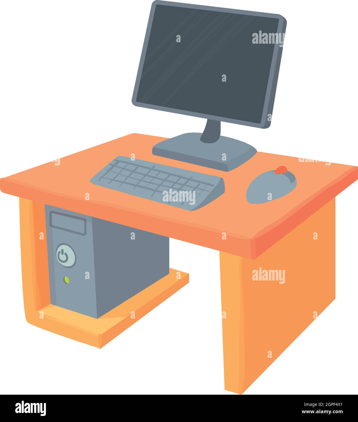 Office desk table keyboard Stock Vector Images - Alamy