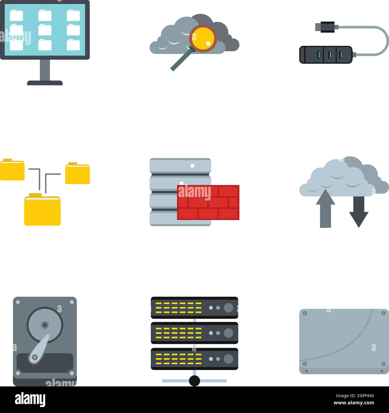 Computer icons set, flat style Stock Vector Image & Art - Alamy