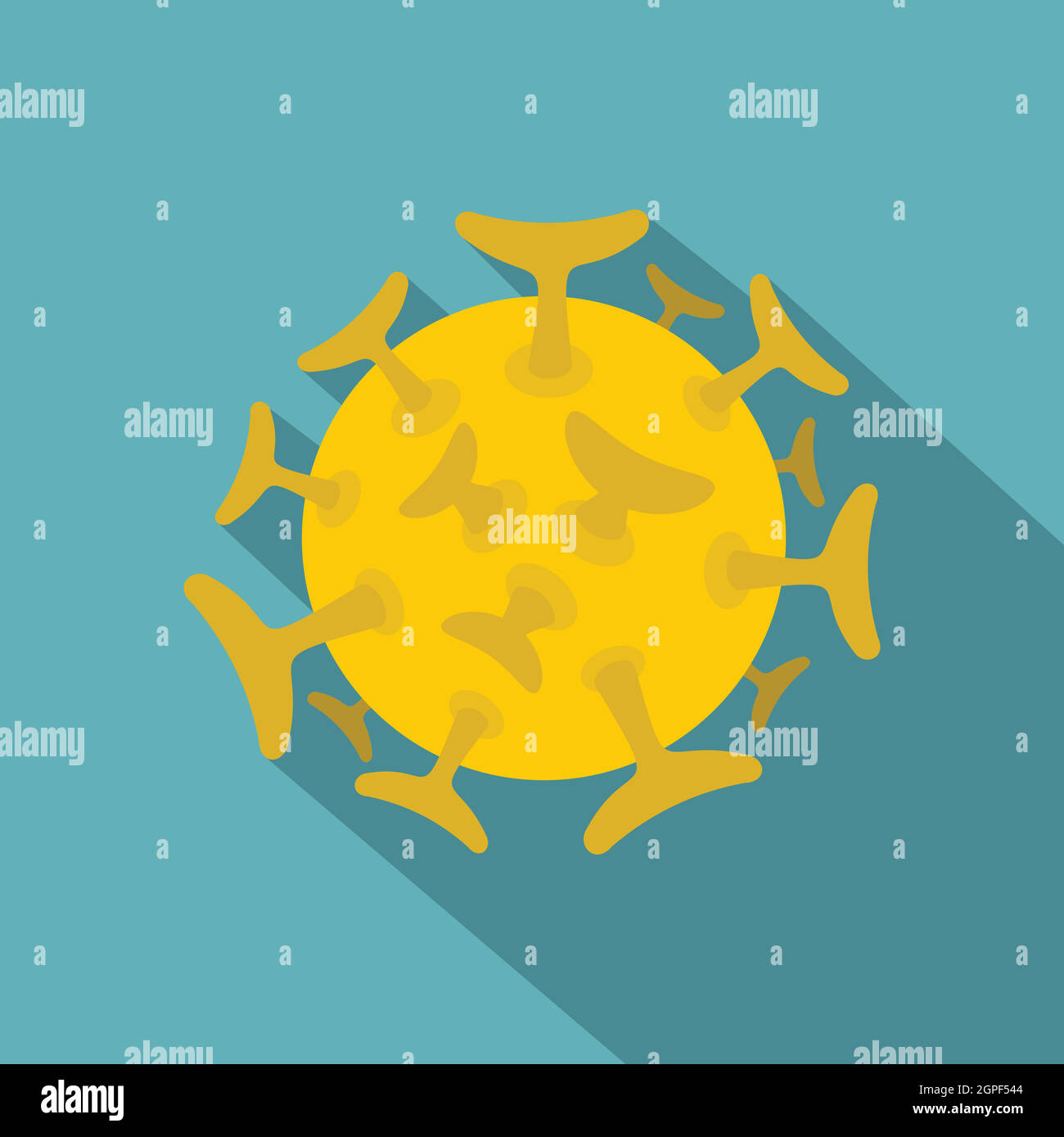 Round viral bacteria icon, flat style Stock Vector Image & Art - Alamy