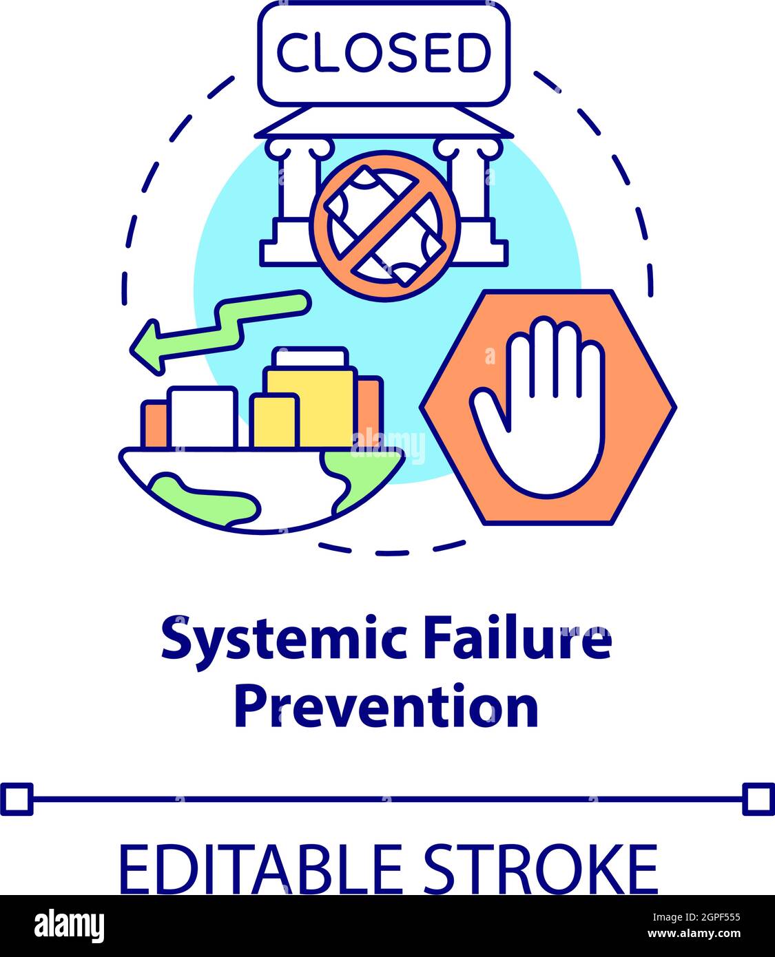 Systemic failure prevention concept icon Stock Vector Image & Art - Alamy