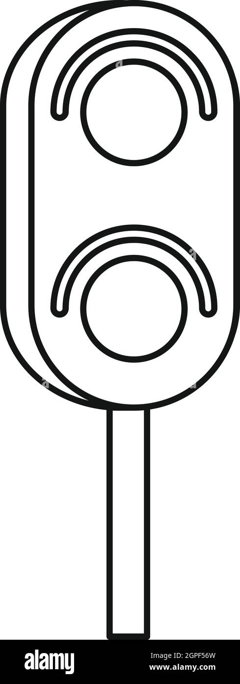 Semaphore Trafficlight Icon Outline Style Stock Vector Image And Art Alamy