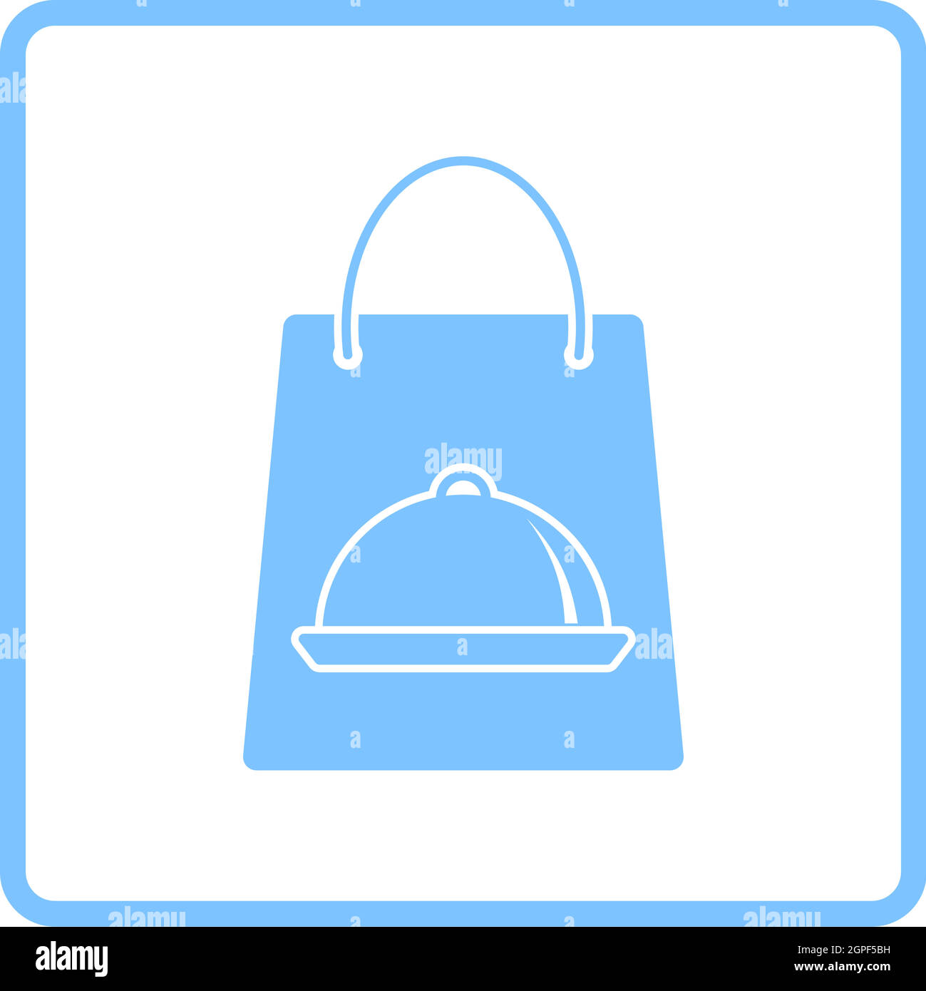 Blue paper bag black Stock Vector Images - Alamy
