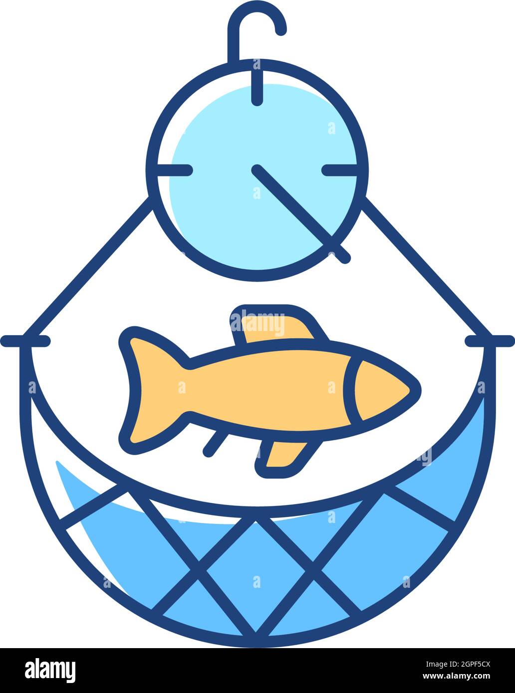 Overfishing RGB color icon Stock Vector Image & Art - Alamy